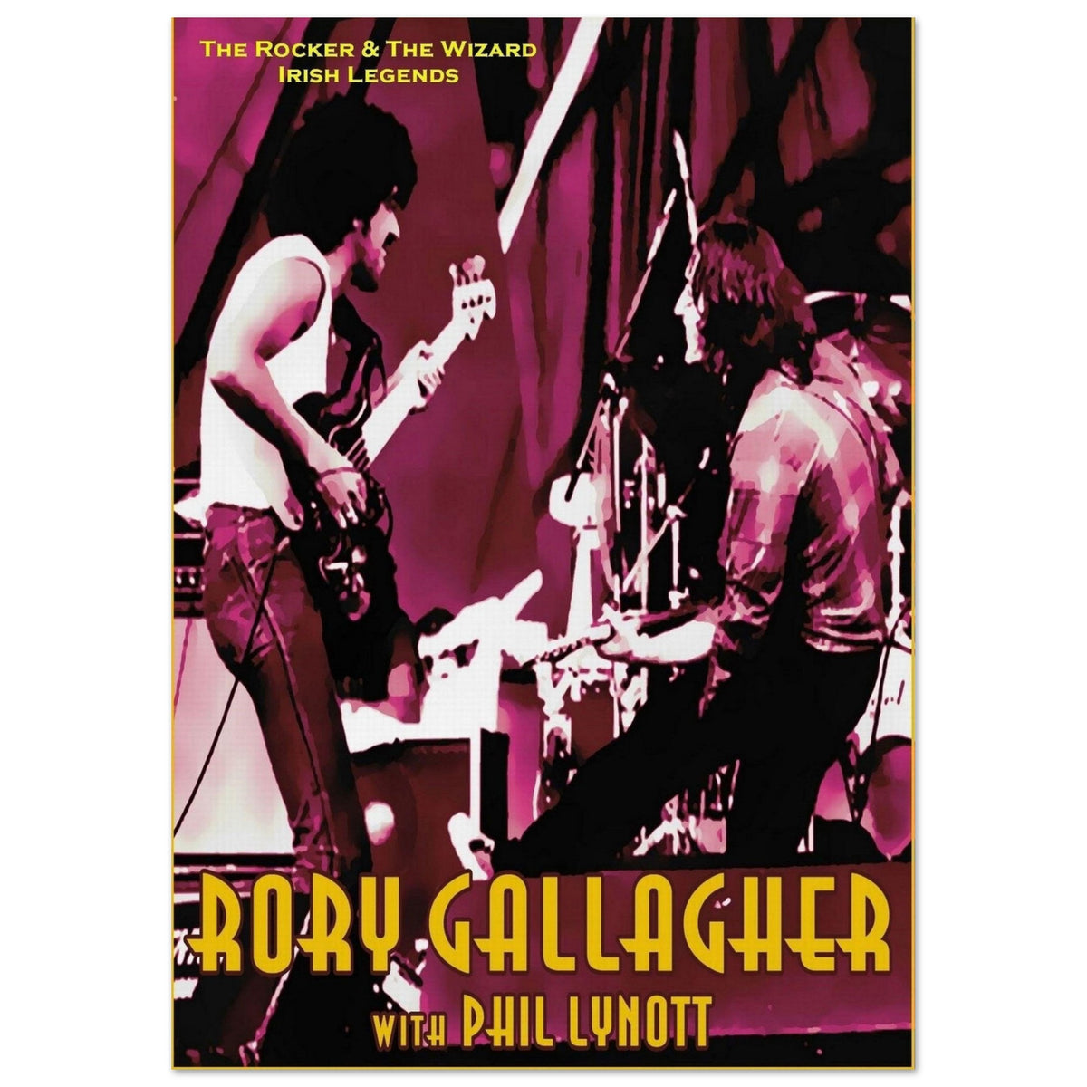 Rory Gallagher with Phil Lynott Irish Legends Classic Semi-Glossy Pape ...