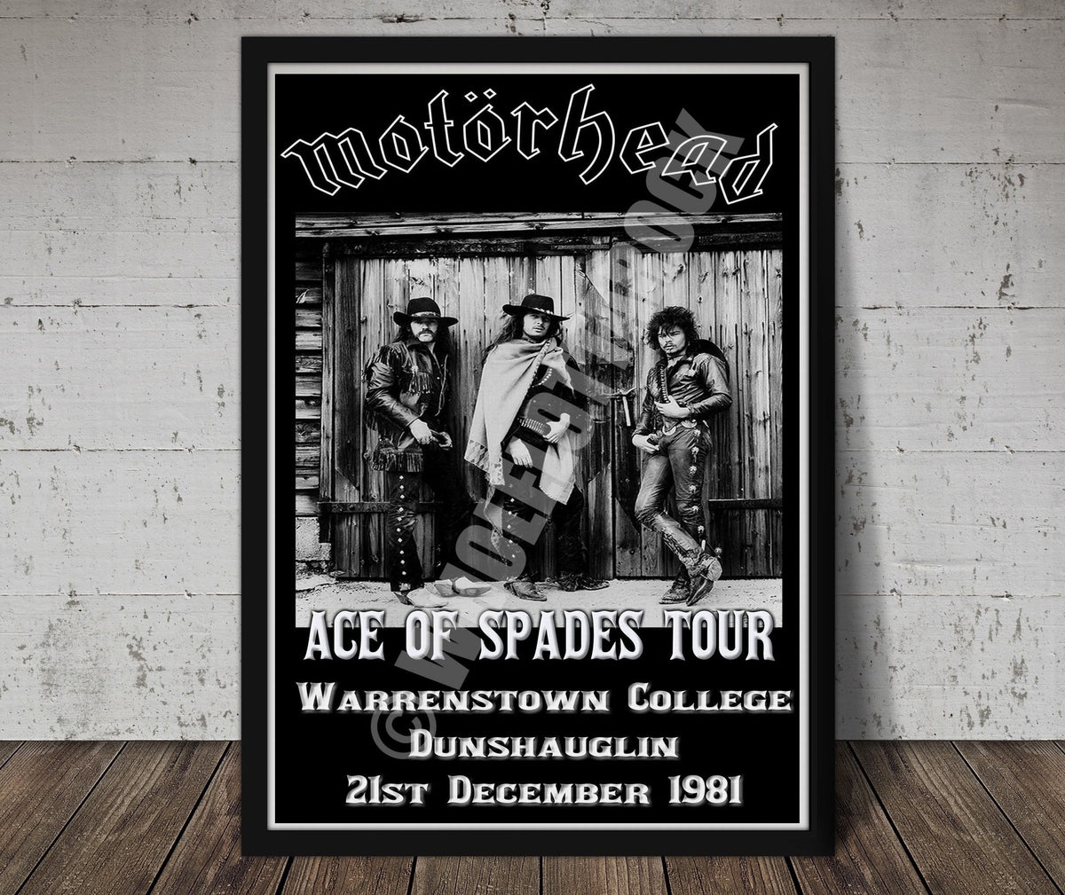 Motorhead Vintage Concert Poster Warrenstown College Dunshauglin Irela ...
