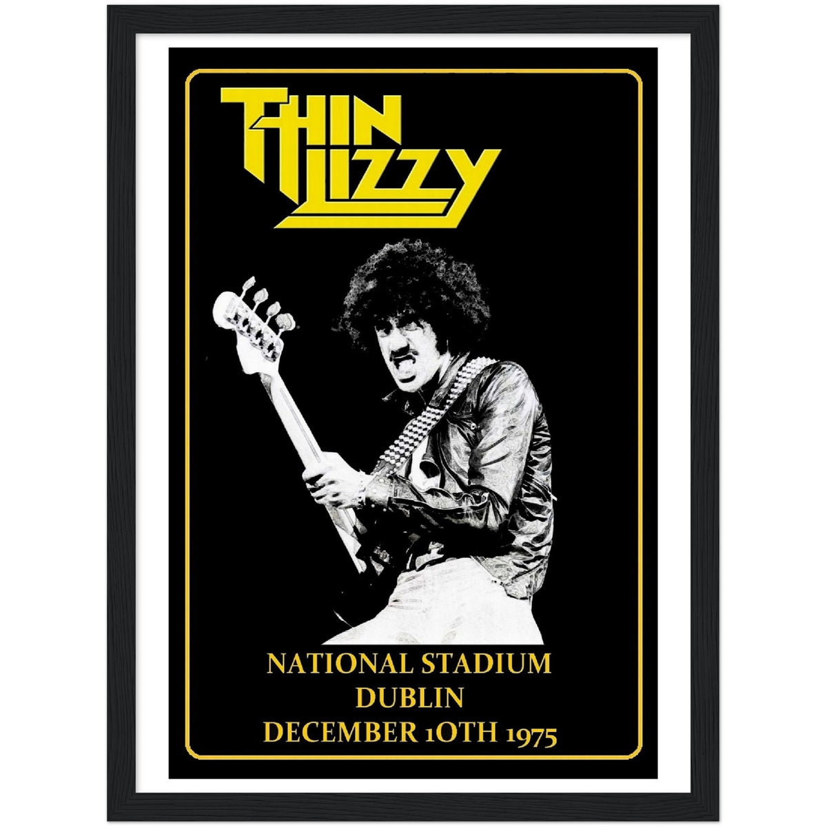 Thin Lizzy National Stadium Dublin 1975 Classic Semi-Glossy Paper Wood ...