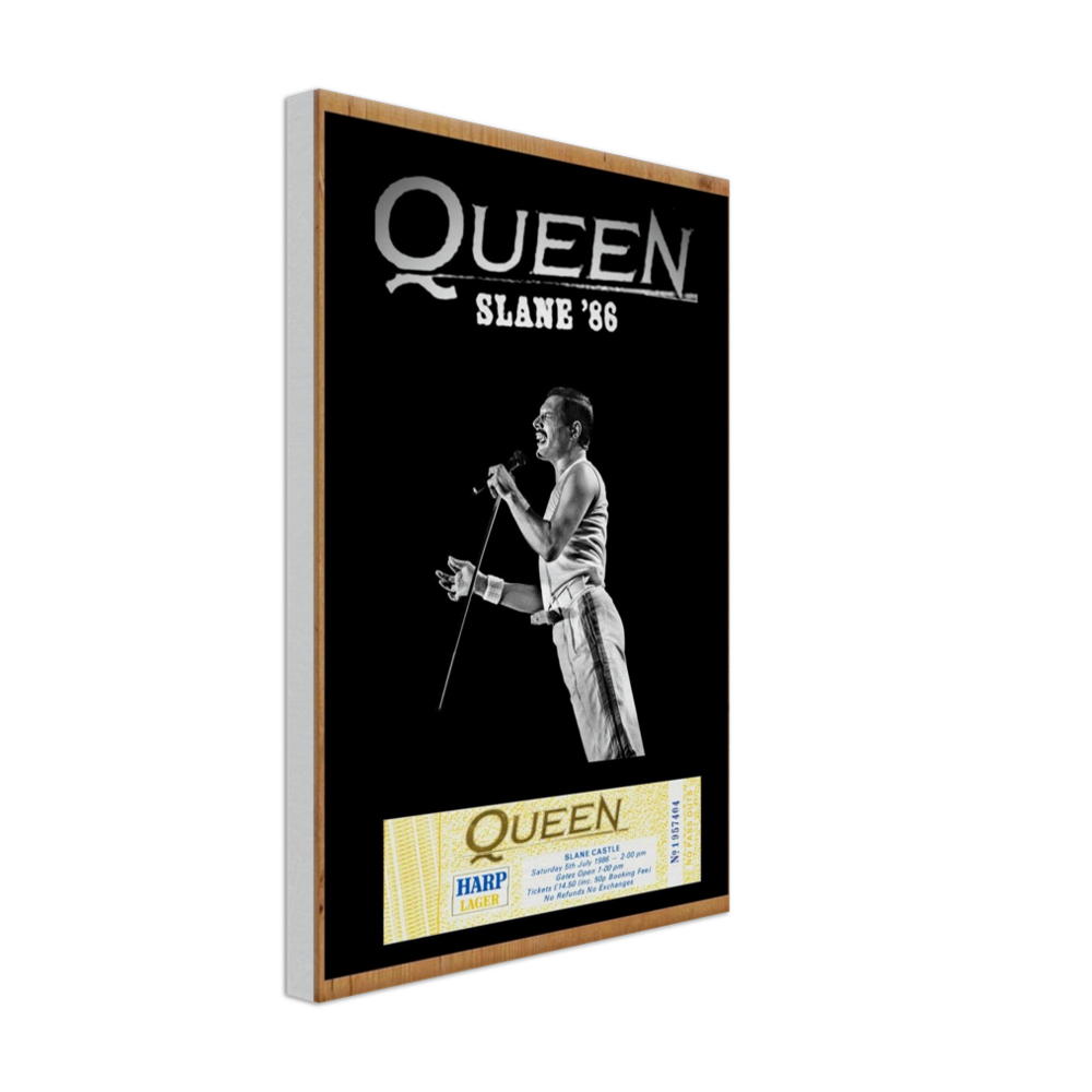 Queen Slane Castle 1986 Poster with ticket Thick Canvas – WHOLE LOTTA ROCK