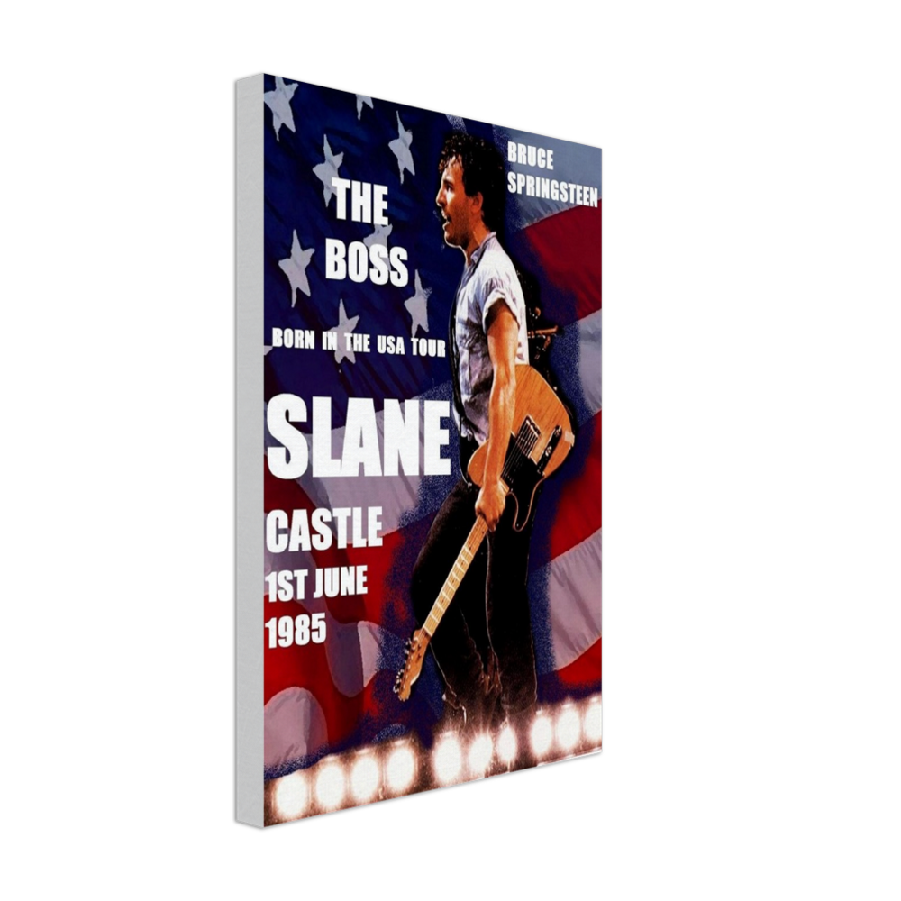 Bruce Springsteen Slane Castle 1985 Poster Thick Canvas – WHOLE LOTTA ROCK